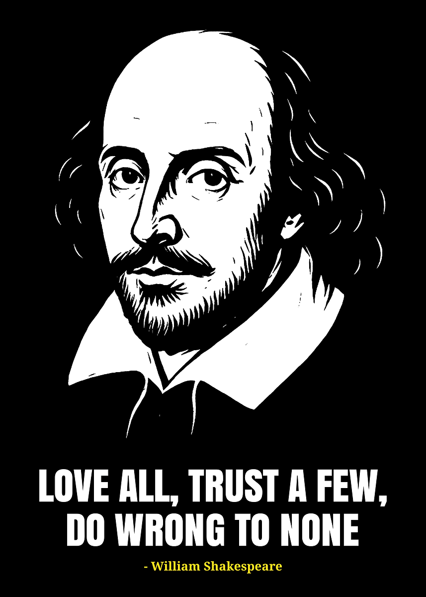 'William Shakespeare Portrait with Quote' Poster, picture, metal print ...