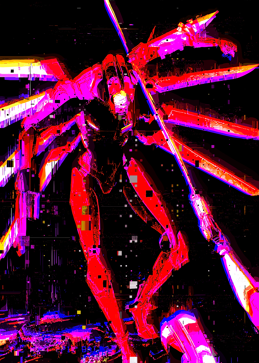'ULTRAKILL Robot Glitch Effects' Poster, picture, metal print, paint by ...