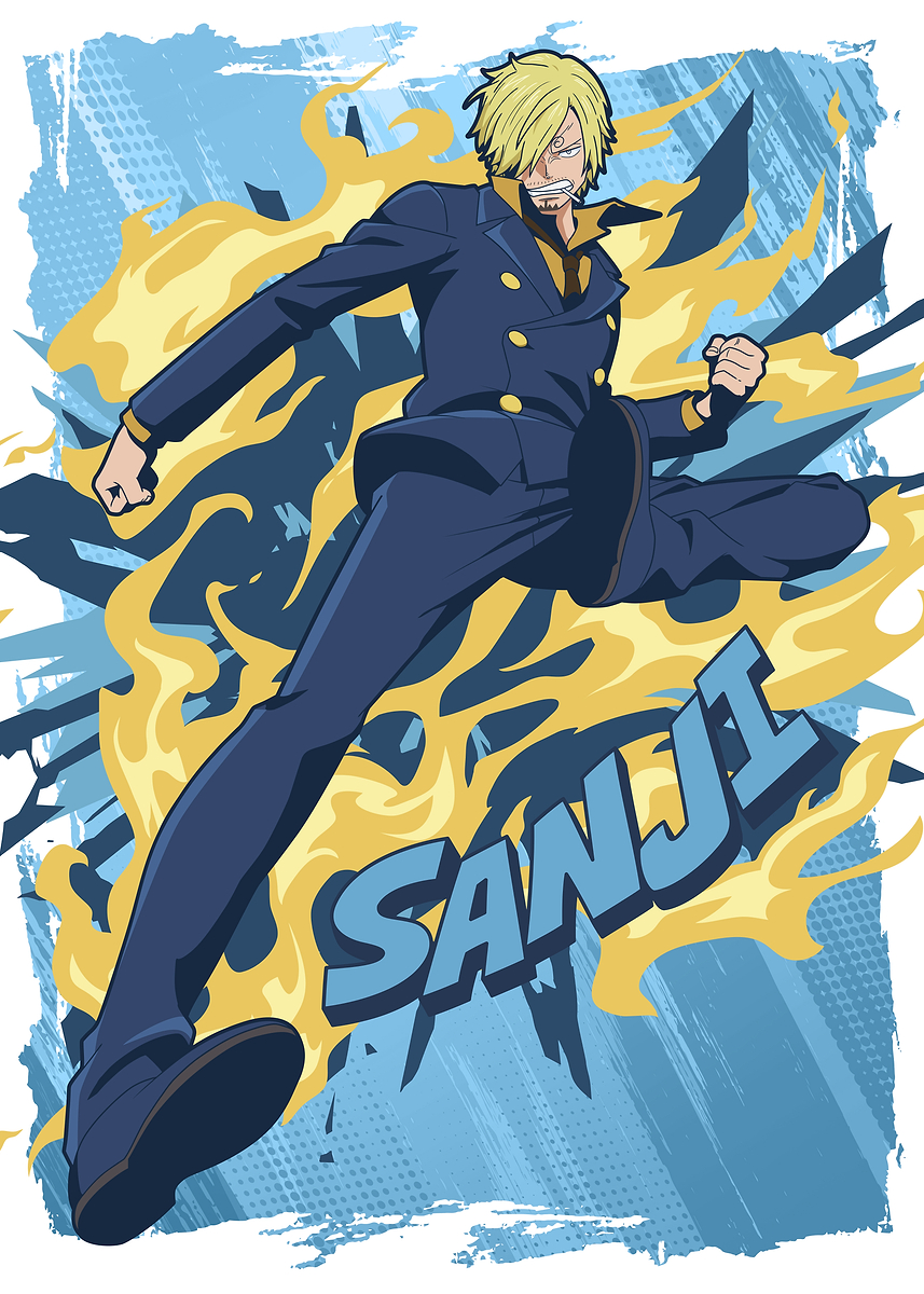 'Sanji Effects' Poster, picture, metal print, paint by One Piece | Displate