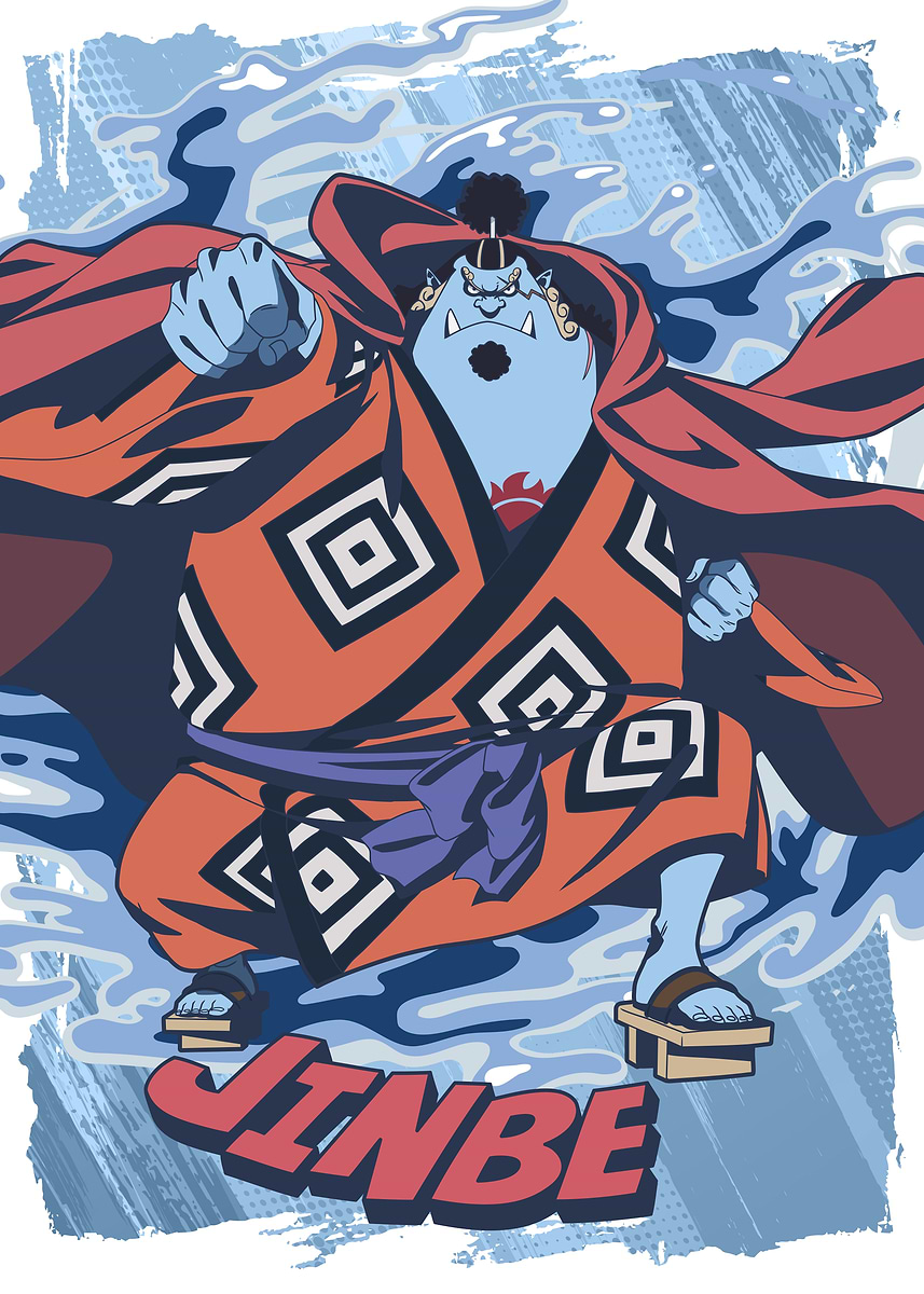 'Jinbe Effects' Poster, picture, metal print, paint by One Piece | Displate