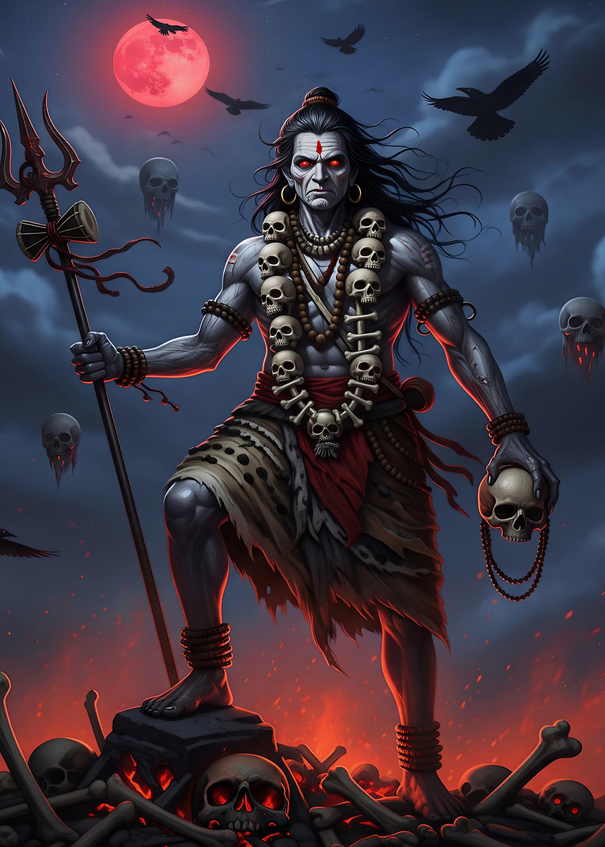 'Crimson Moon Ascetic' Poster, picture, metal print, paint by Aghori ...