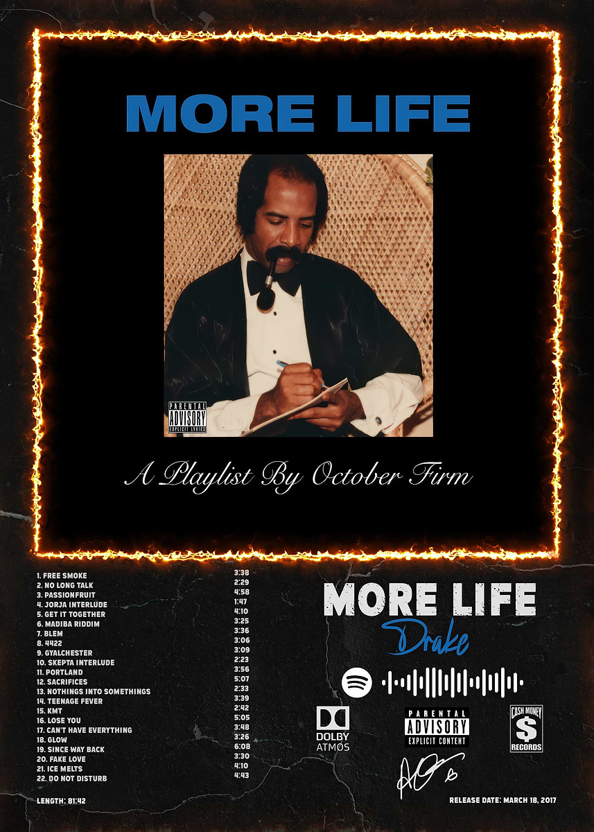'drake More Life Album Cover Art' Poster, picture, metal print, paint ...