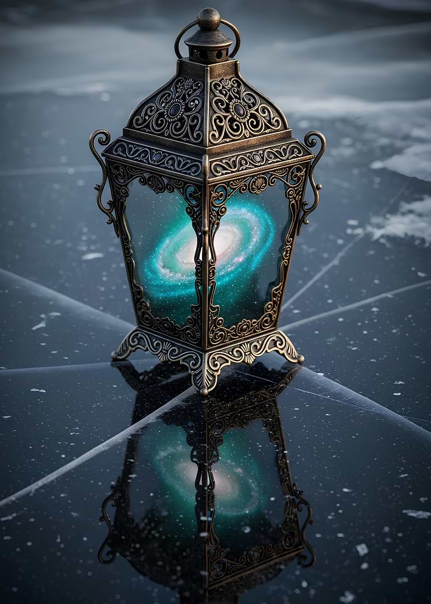 'Galaxy in a Lantern' Poster, picture, metal print, paint by Mr ...