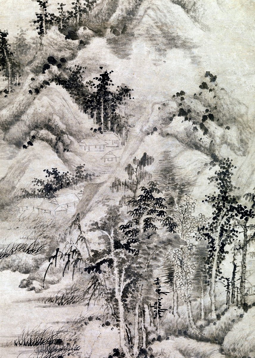 'Chinese Mountains Landscape Painting Wang Hui' Poster, picture, metal ...
