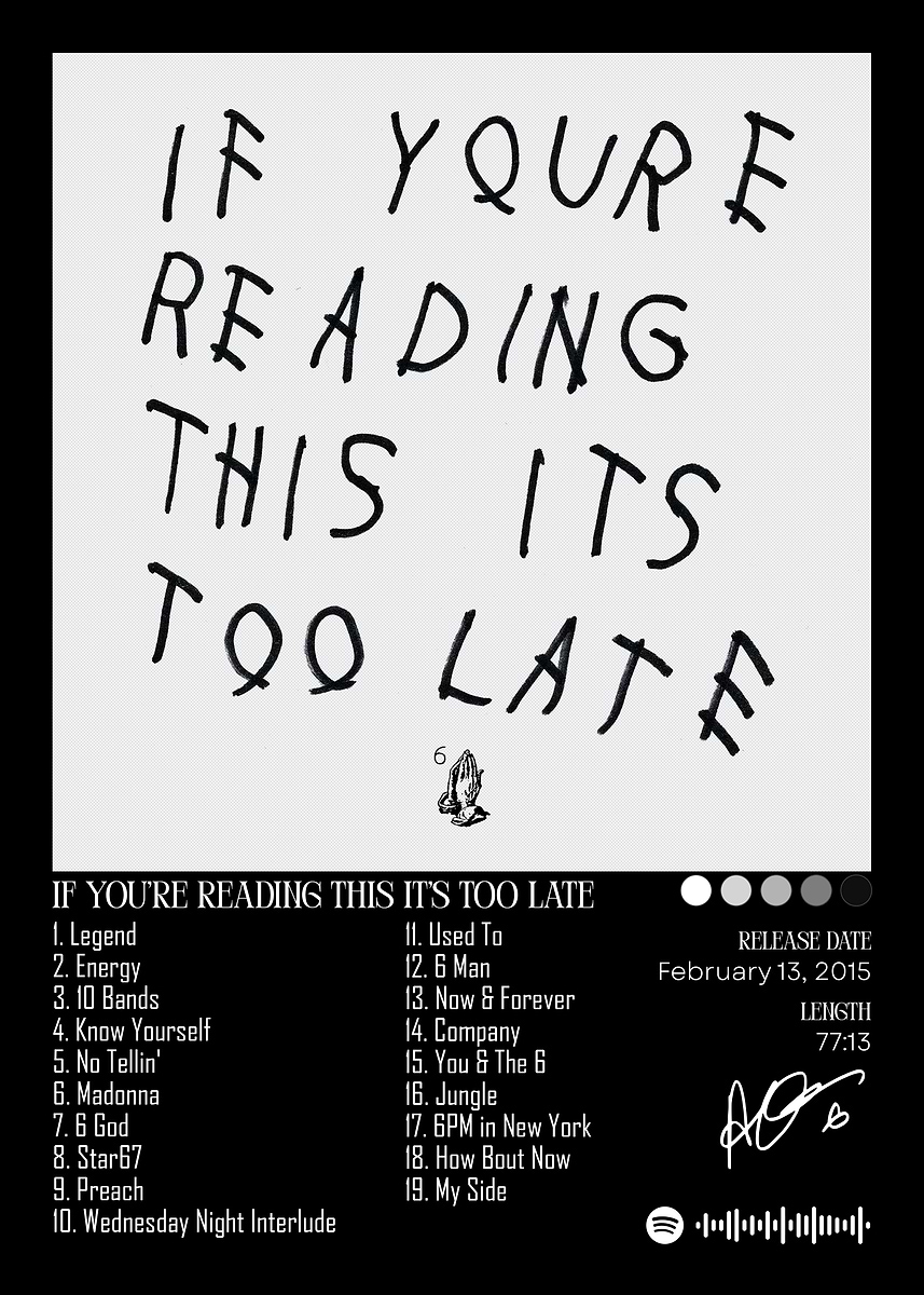 'Drake - If You're Reading This' Poster, picture, metal print, paint by ...