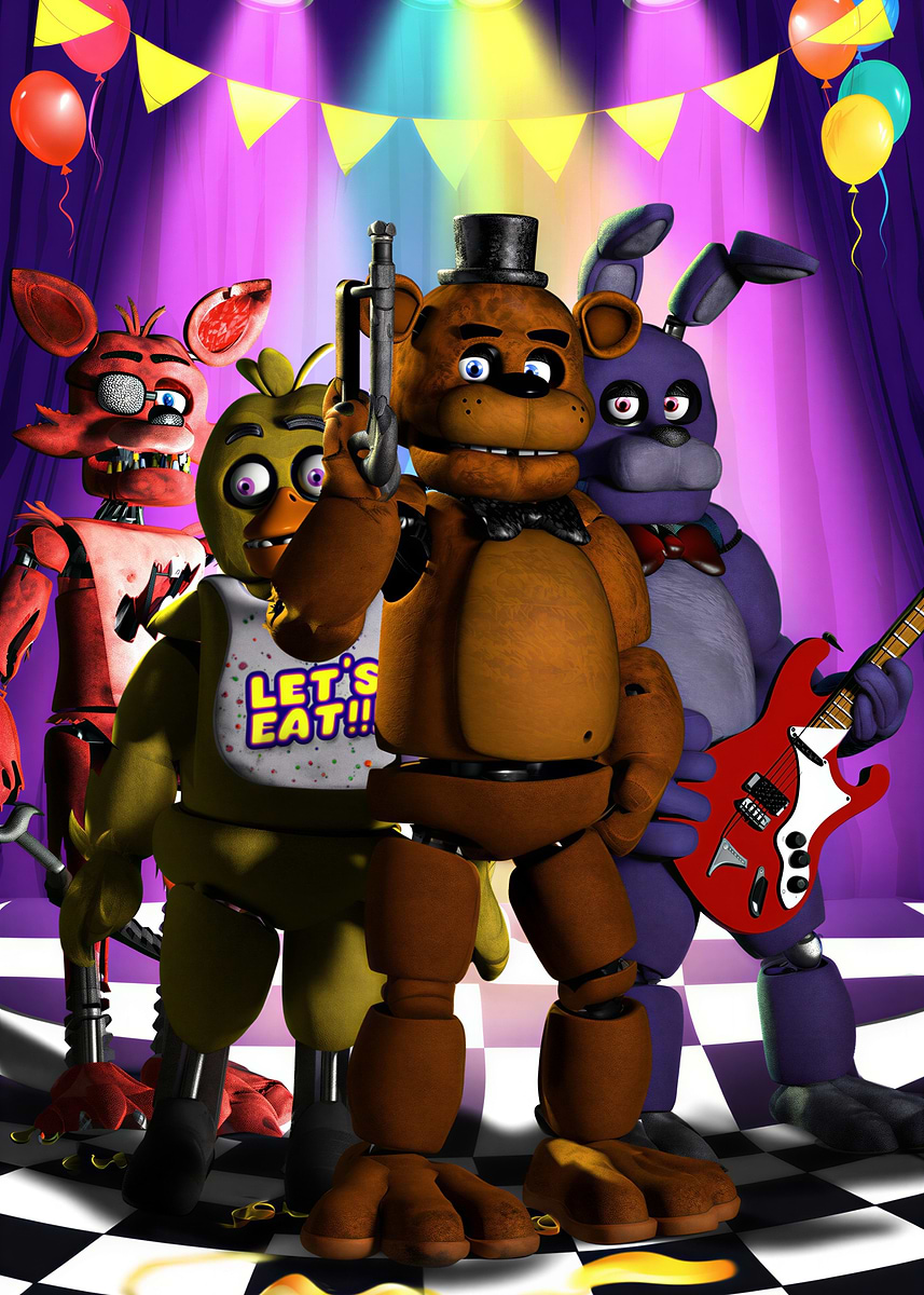 'Five Nights at Freddy's characters' Poster, picture, metal print ...