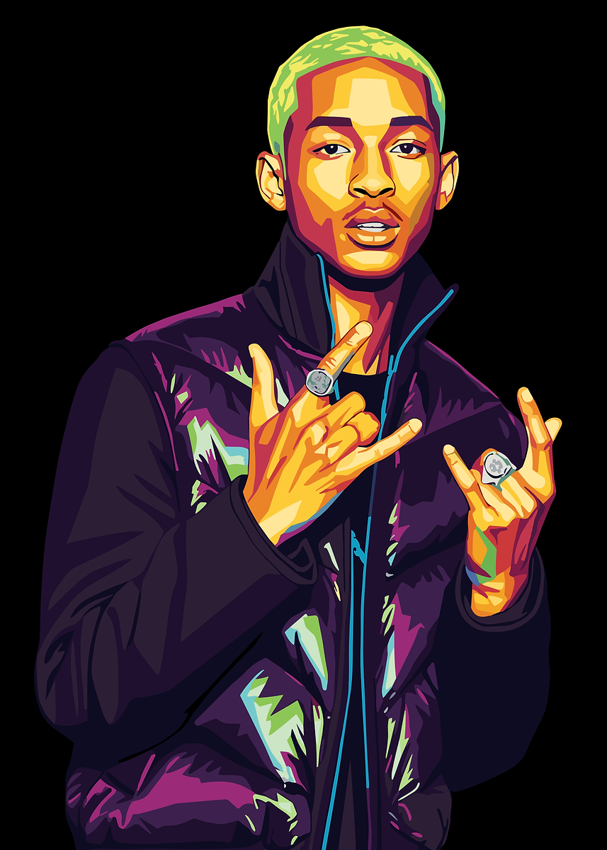 'Pop Art Portrait of Jaden Smith' Poster, picture, metal print, paint ...