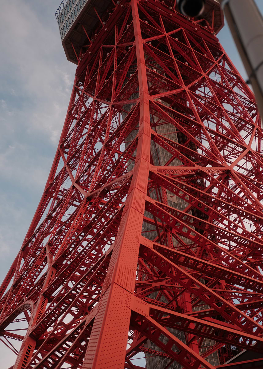 'Tokyo Tower' Poster, picture, metal print, paint by exiira | Displate
