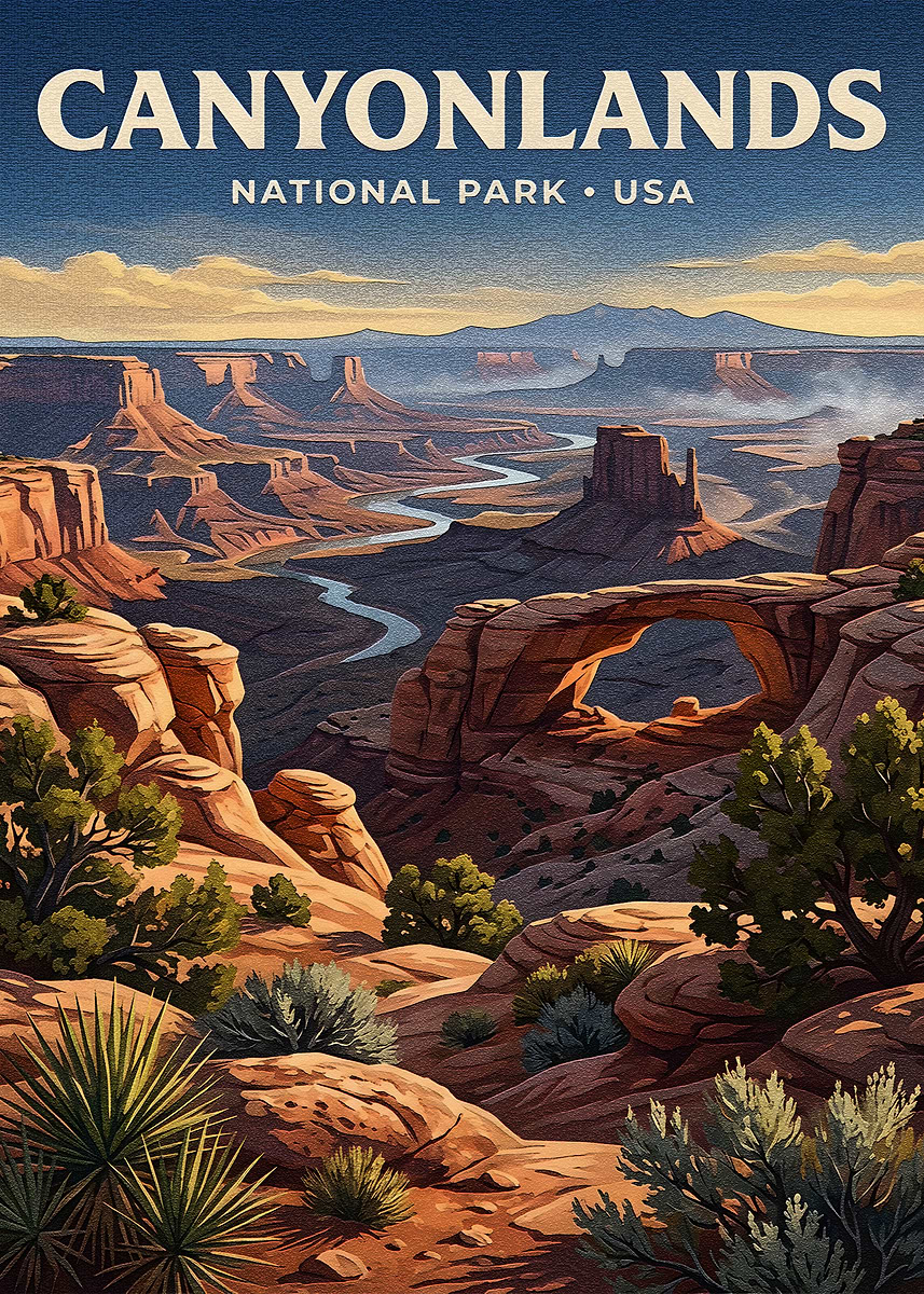 'Canyonlands National Park USA Landscape' Poster, picture, metal print ...
