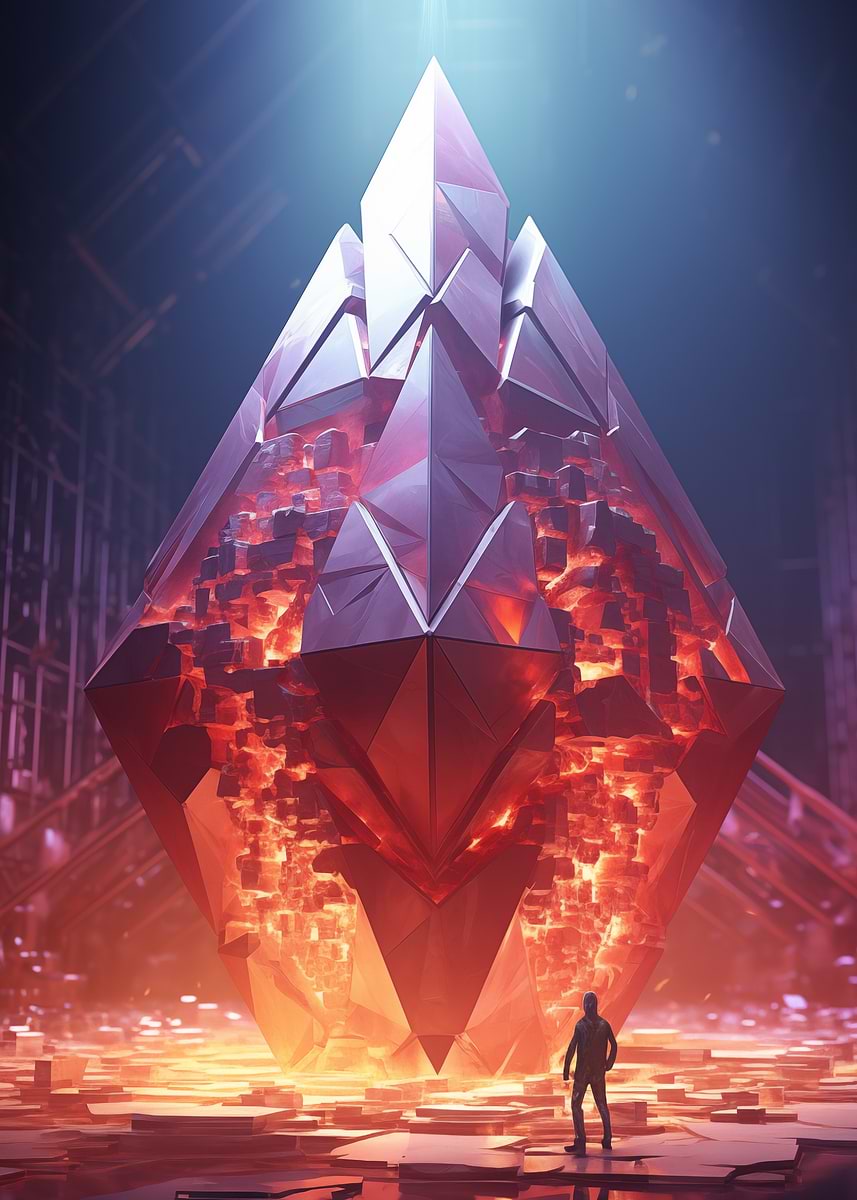 'Ethereum Crystal Structure' Poster, picture, metal print, paint by ...