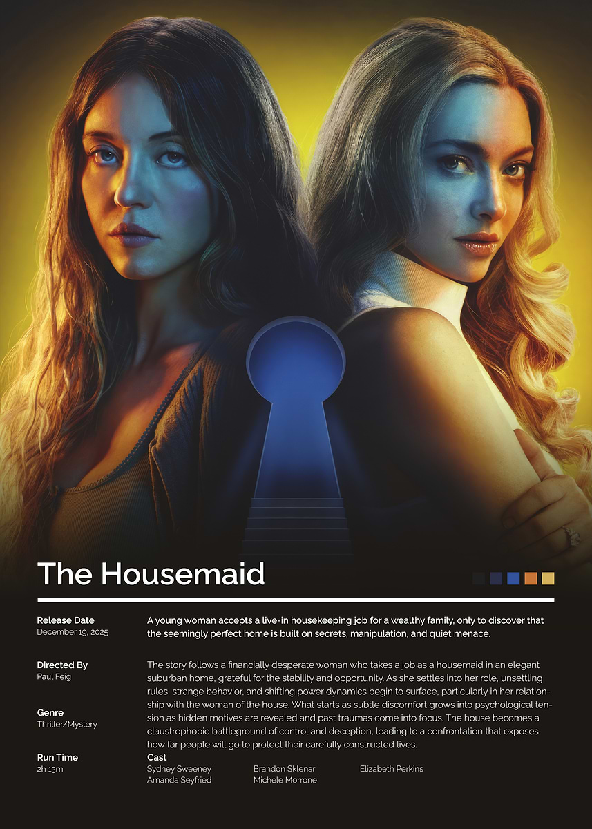 'The Housemaid Movie Poster' Poster, picture, metal print, paint by ...