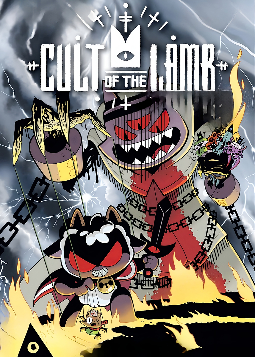 'Cult of the Lamb Comic Style Art' Poster, picture, metal print, paint ...