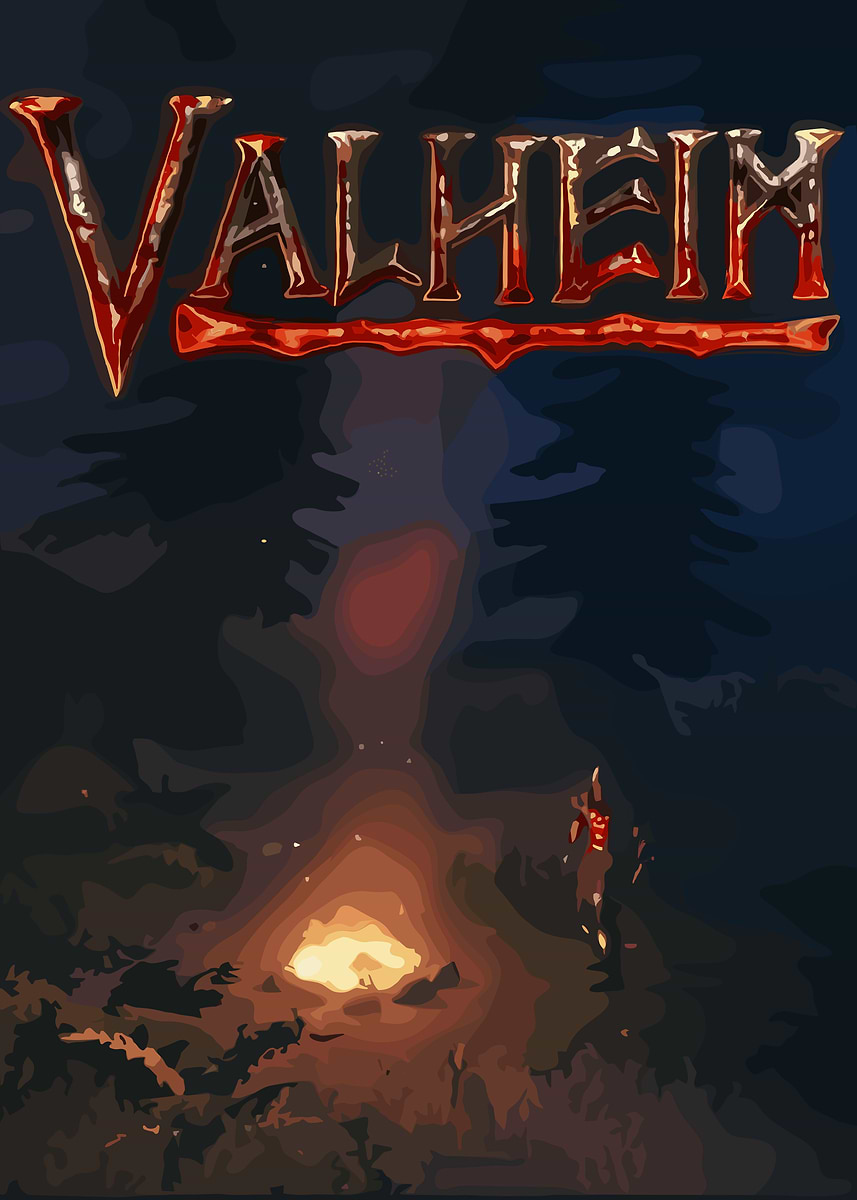 'Valheim Game Poster Art' Poster, picture, metal print, paint by mbako ...