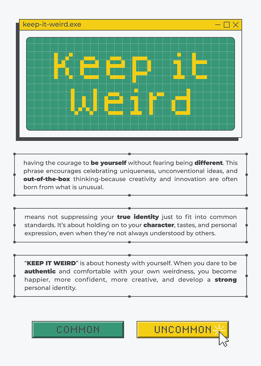 'Keep It Weird - Inspirational Graphic' Poster, picture, metal print ...
