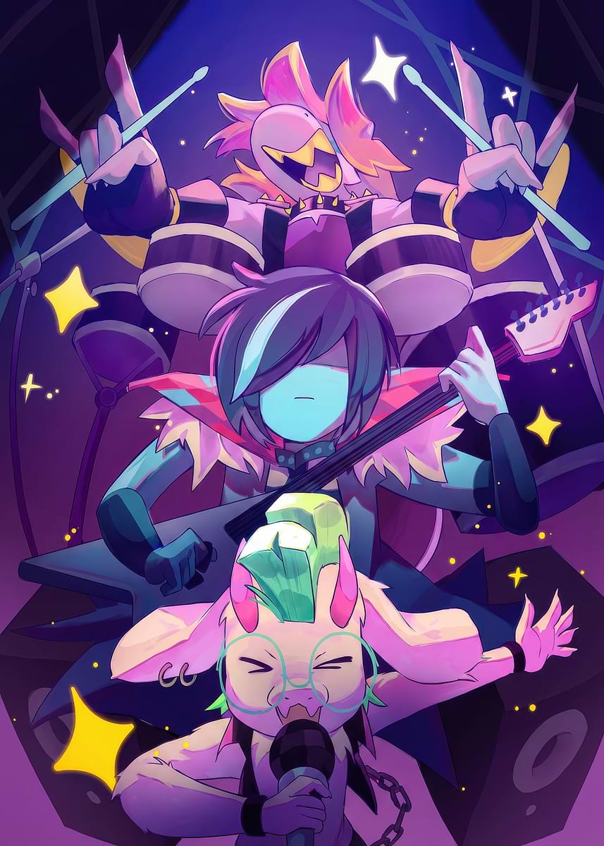 'Deltarune Band Performance' Poster, picture, metal print, paint by ...