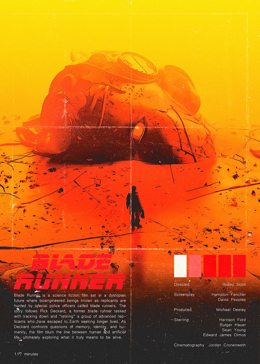 'Blade Runner Movie Poster Art' Poster, picture, metal print, paint by ...