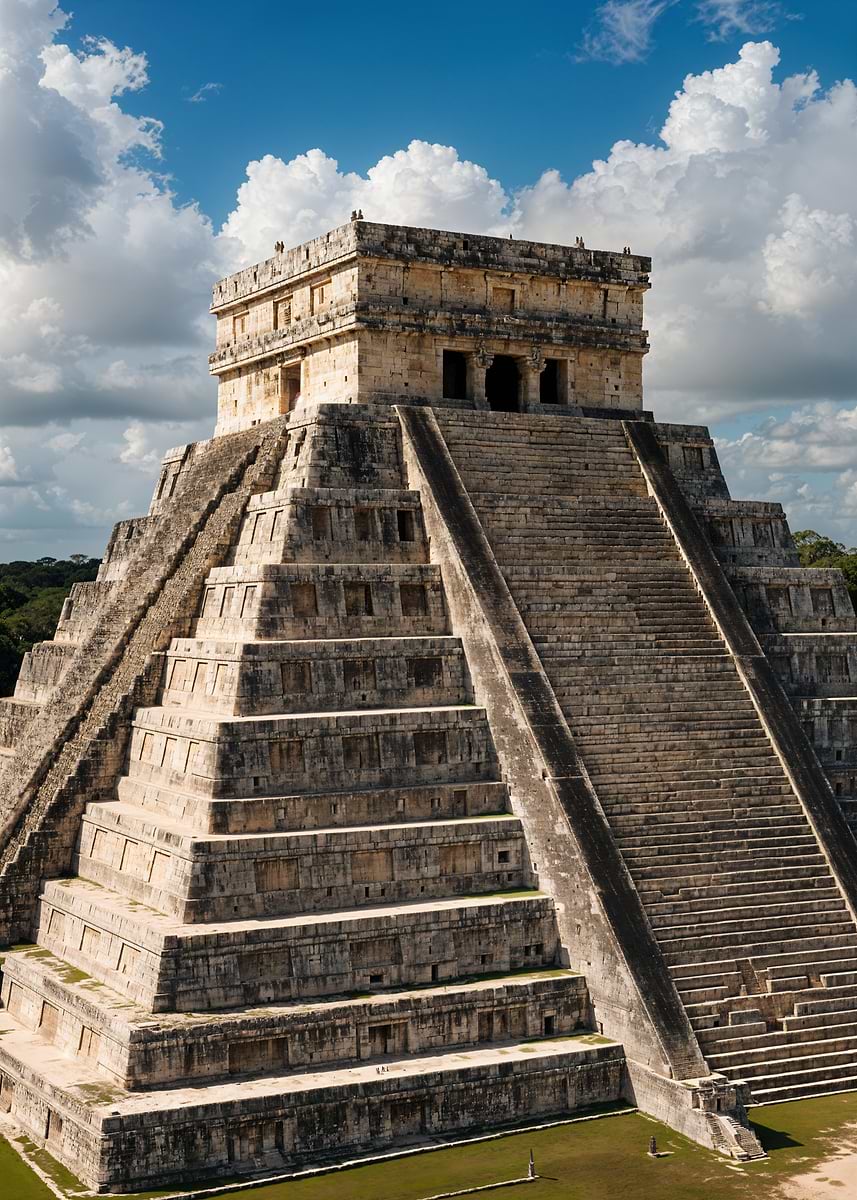 'Chichen Itza Pyramid, Mexico' Poster, picture, metal print, paint by ...