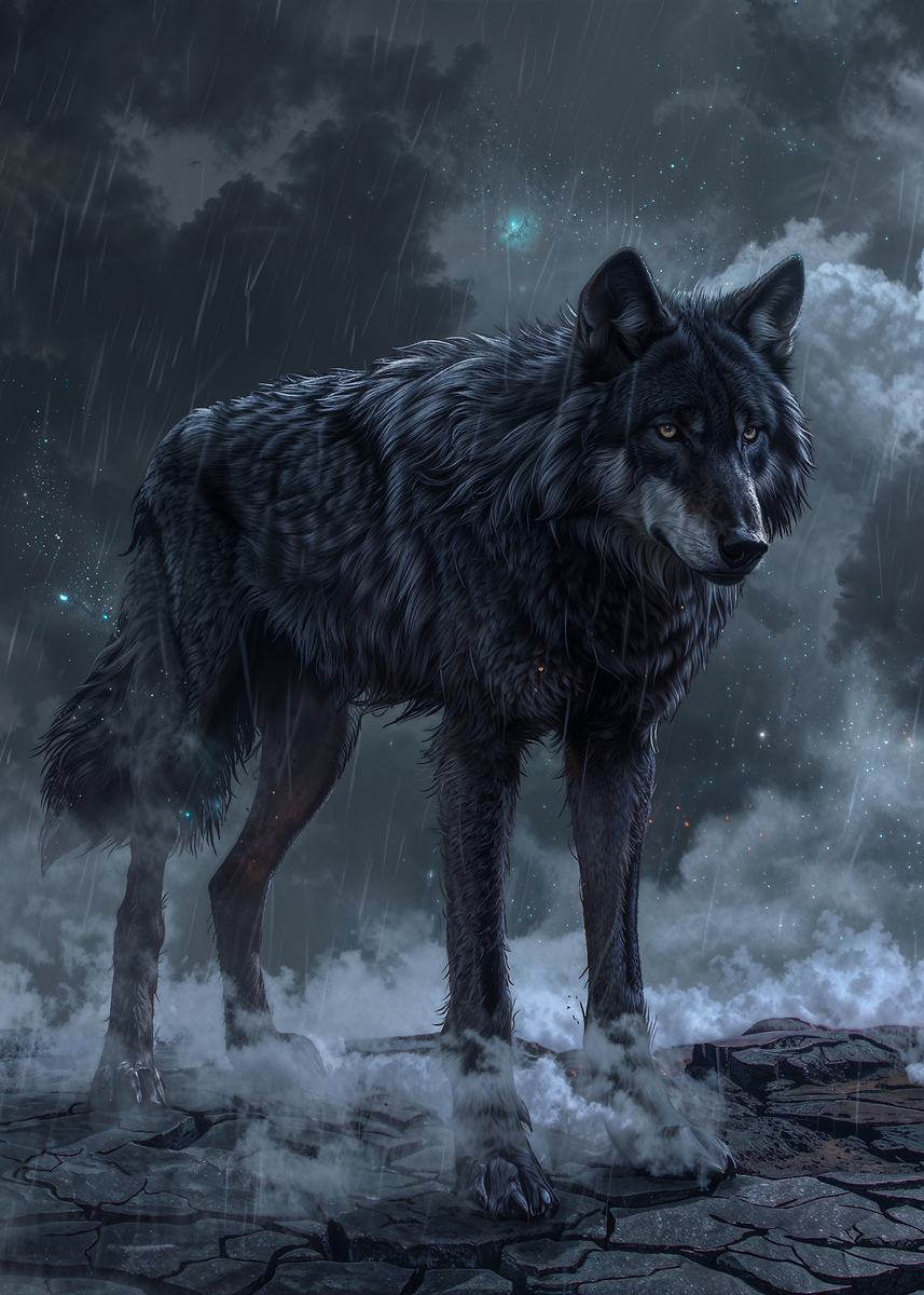 'Abyssal Wolf' Poster, picture, metal print, paint by TheQuantumDrift ...