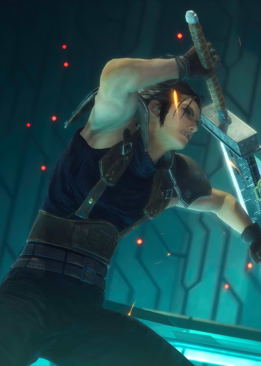 'Zack Fair wielding Buster Sword Final Fantasy' Poster, picture, metal ...