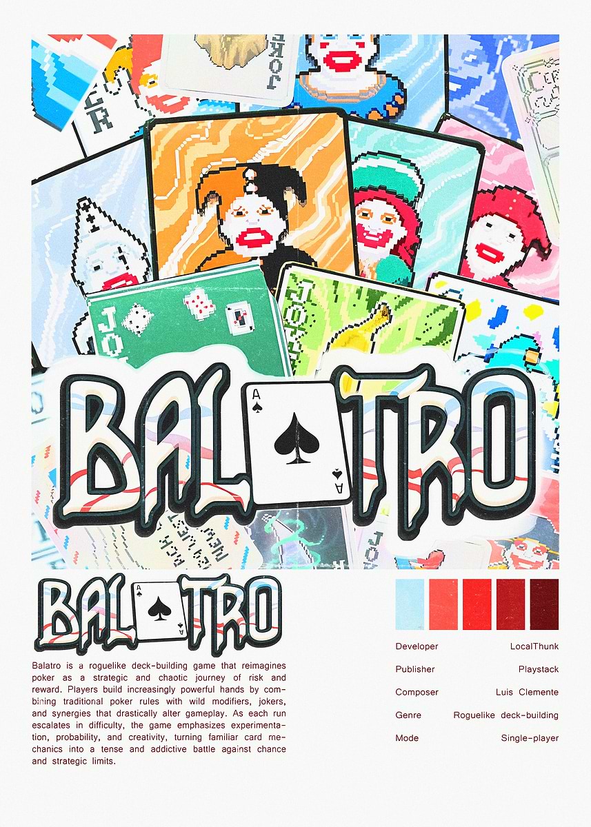 'Balatro Game Cover Art' Poster, picture, metal print, paint by Gonza ...