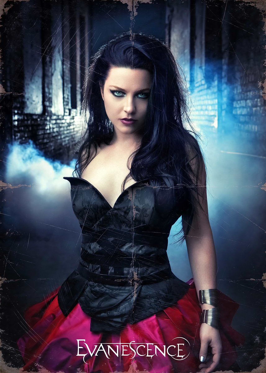 'Evanescence Amy Lee Portrait' Poster, picture, metal print, paint by ...