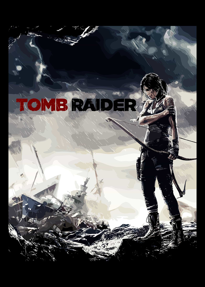 'Tomb Raider: Lara Croft in Storm' Poster, picture, metal print, paint ...