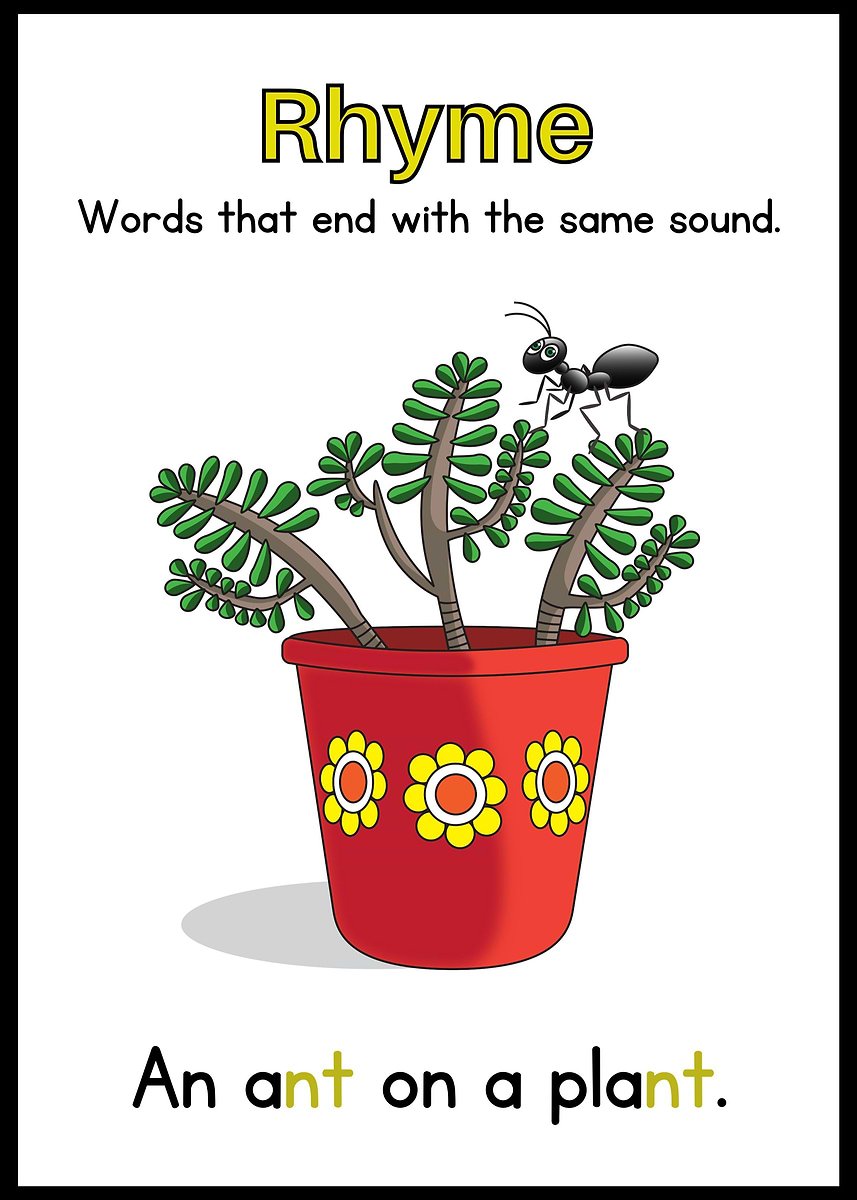 'Rhyme: An Ant on a Plant' Poster, picture, metal print, paint by ...