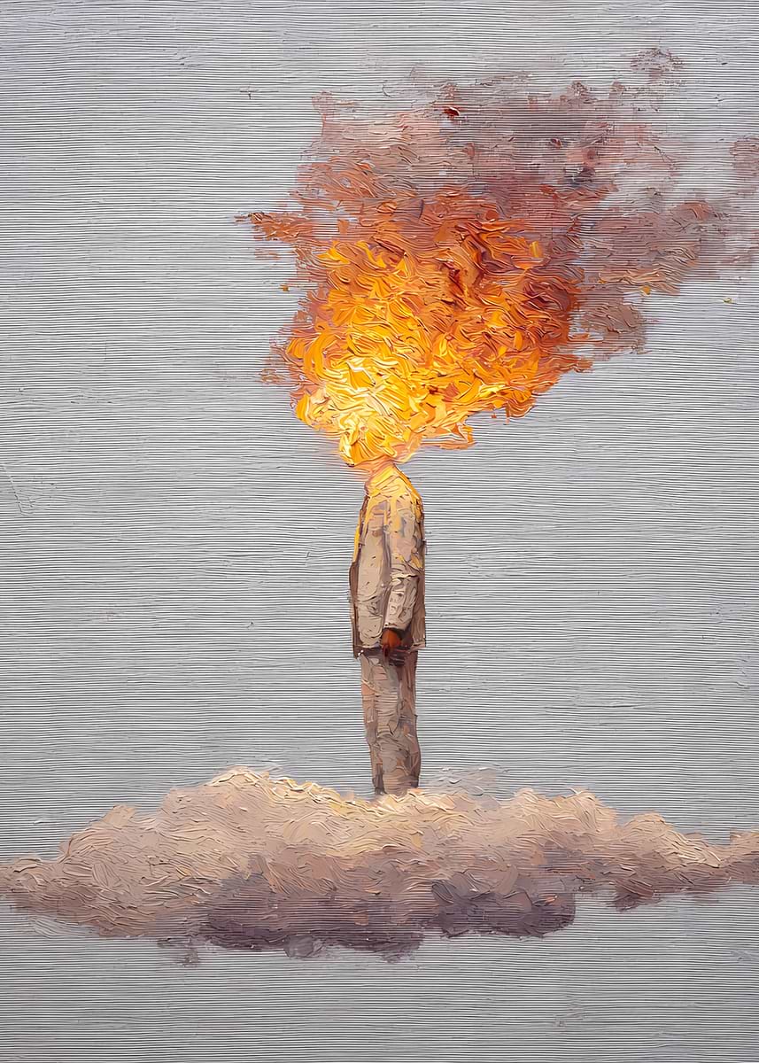 'Burning Mind Painting' Poster, picture, metal print, paint by K3xiao ...
