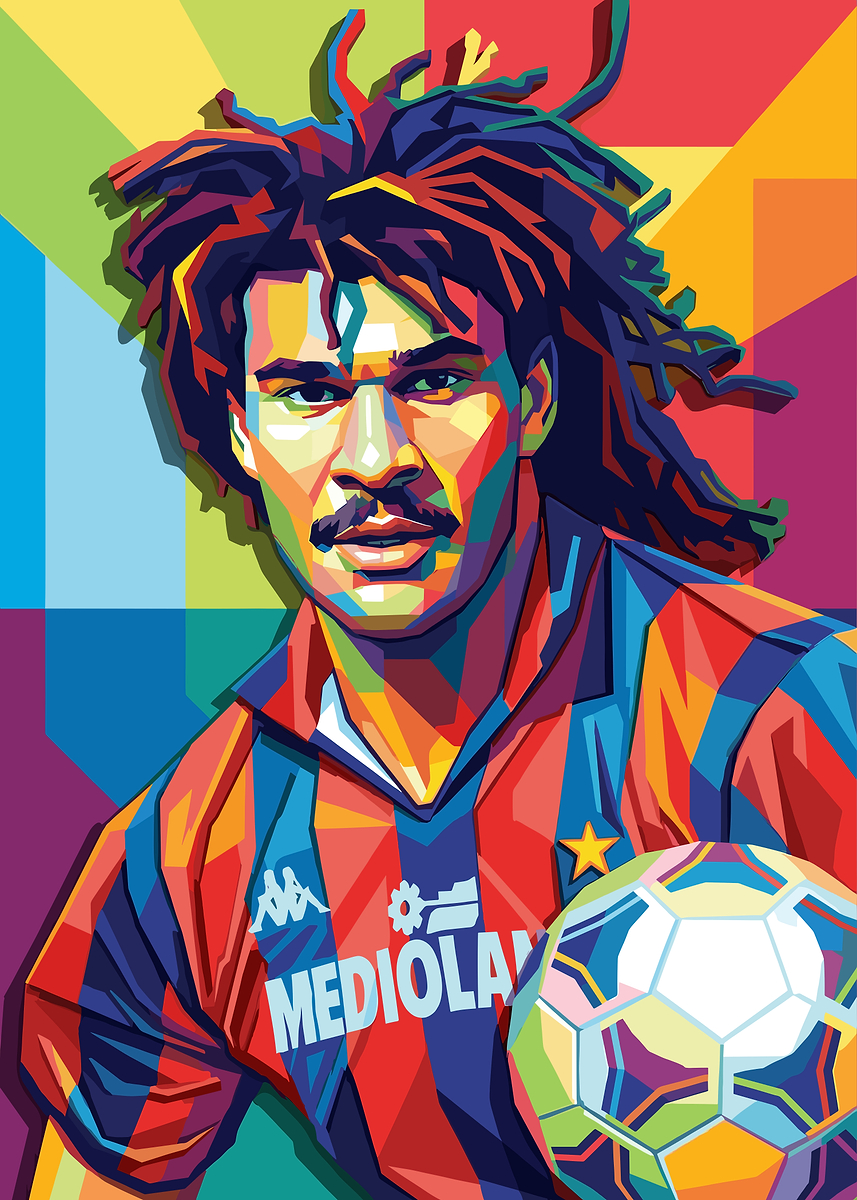 'Ruud Gullit - AC Milan' Poster, picture, metal print, paint by Papa ...