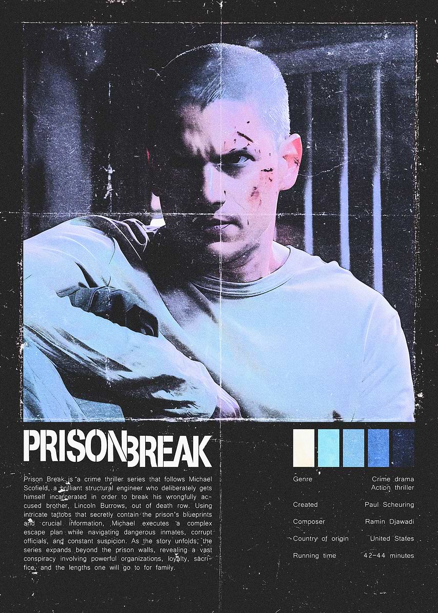 'Prison Break Series Poster' Poster, picture, metal print, paint by ...