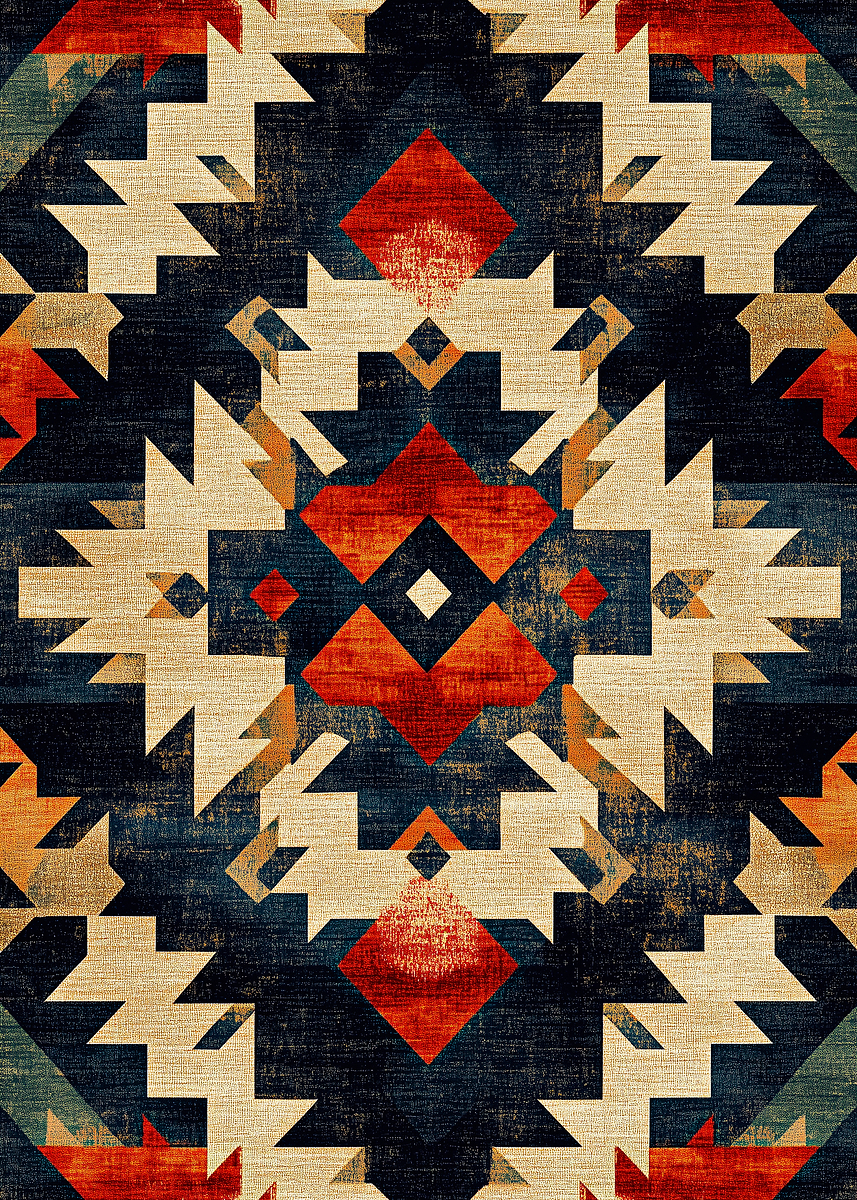 'Geometric Southwestern Pattern' Poster, picture, metal print, paint by ...