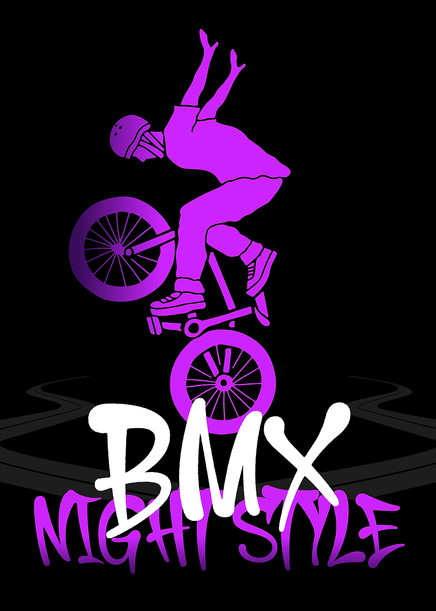 'BMX Night Style ' Poster, picture, metal print, paint by hamsah pro ...