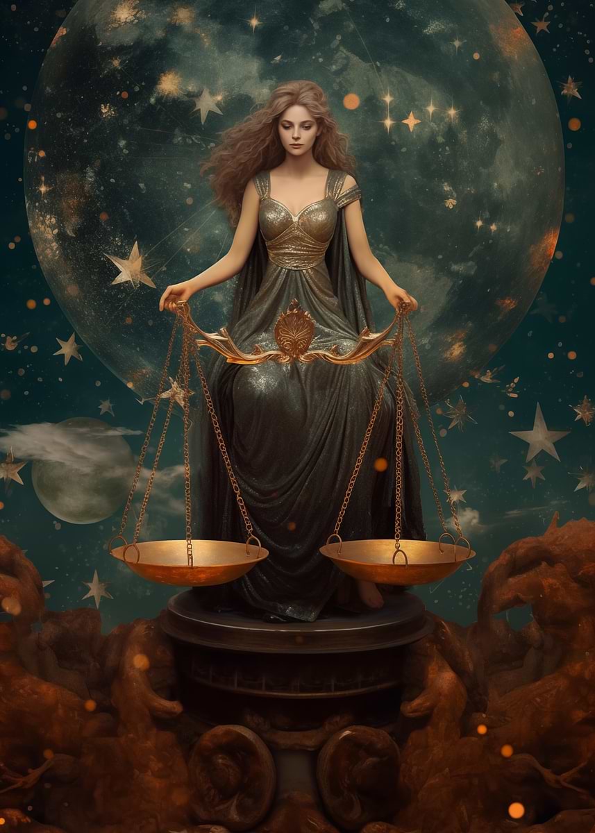 'Libra Zodiac Sign Art' Poster, picture, metal print, paint by ...