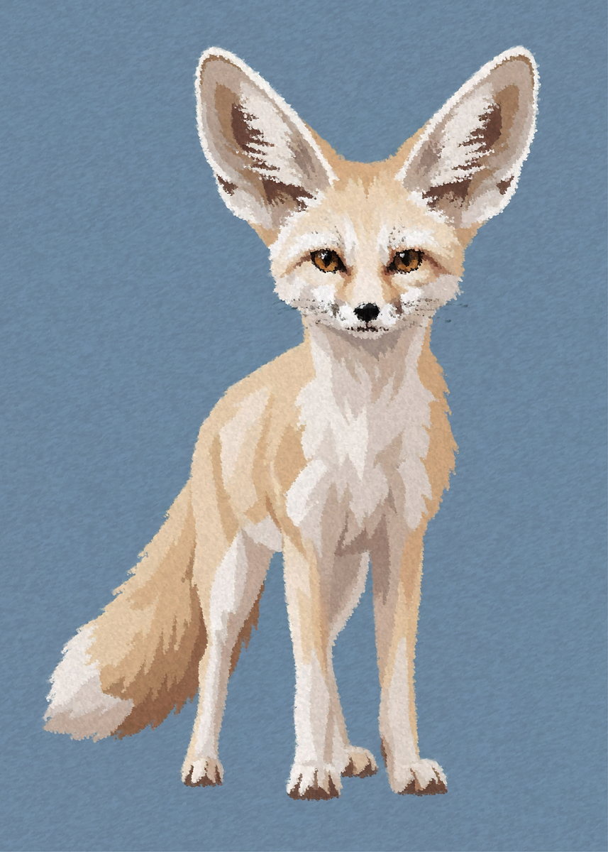 'Fennec Fox Quiet Strength' Poster, picture, metal print, paint by ...