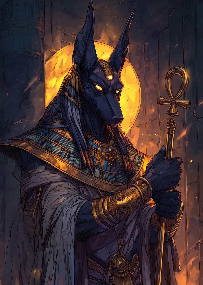 'Anubis: Guardian of the Afterlife' Poster, picture, metal print, paint ...