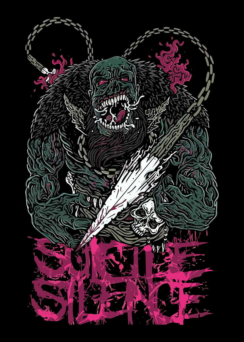 'Suicide Silence Monster Illustration' Poster, picture, metal print ...