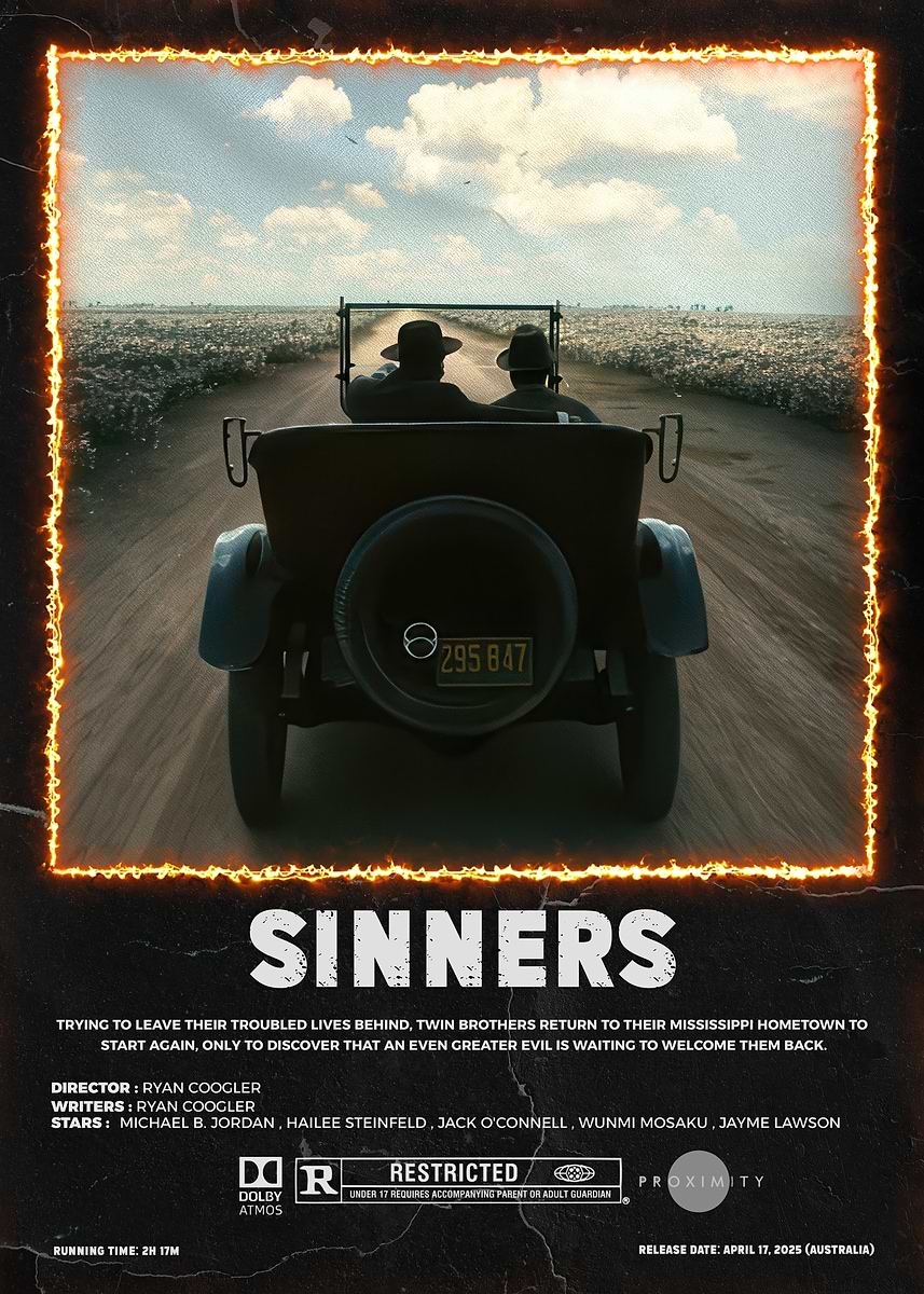 'Sinners Movie Poster' Poster, picture, metal print, paint by ARTISTITO ...