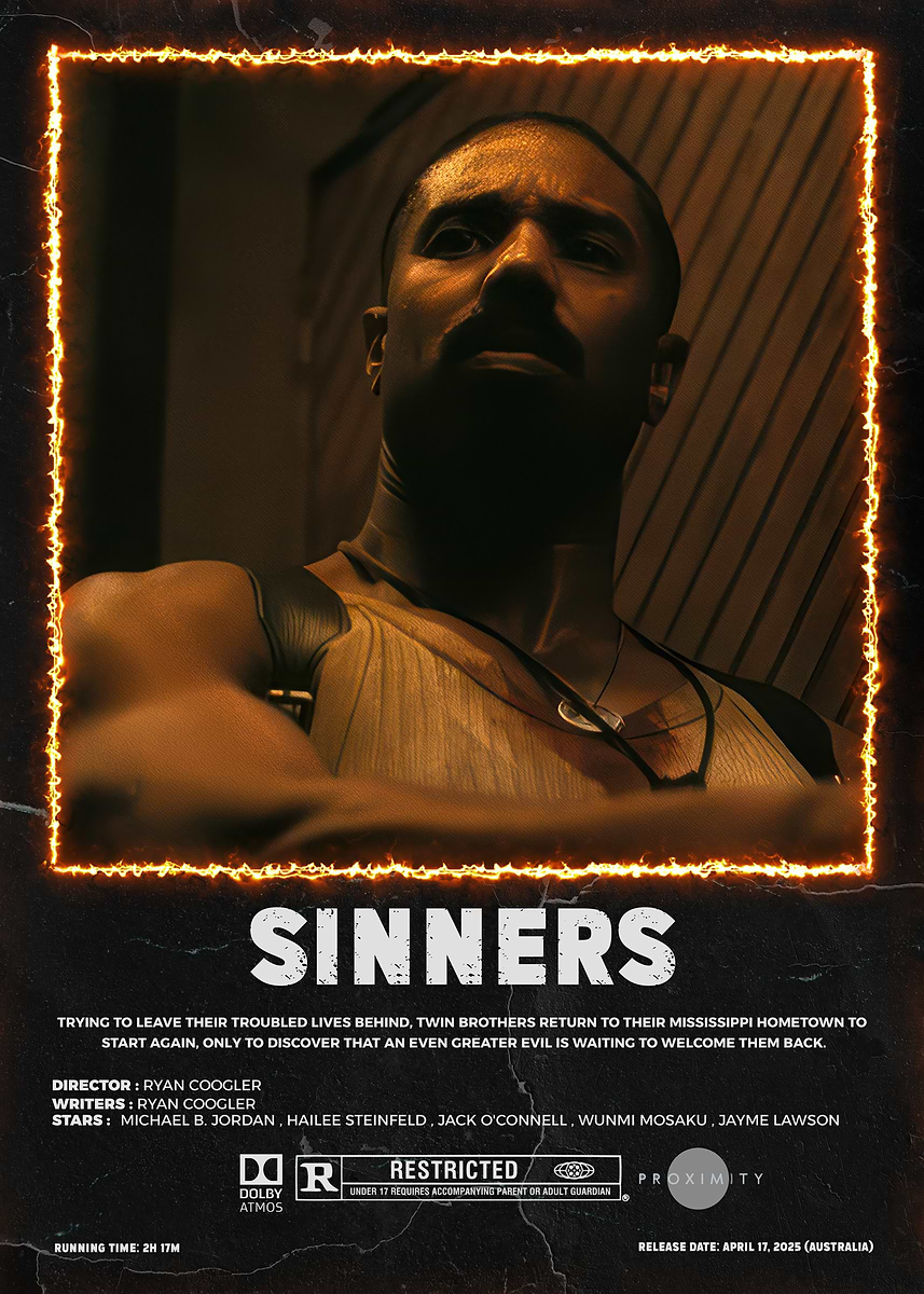 'Sinners Movie Poster' Poster, picture, metal print, paint by ARTISTITO ...
