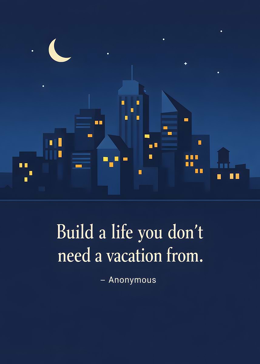 'Cityscape with Inspirational Quote' Poster, picture, metal print ...