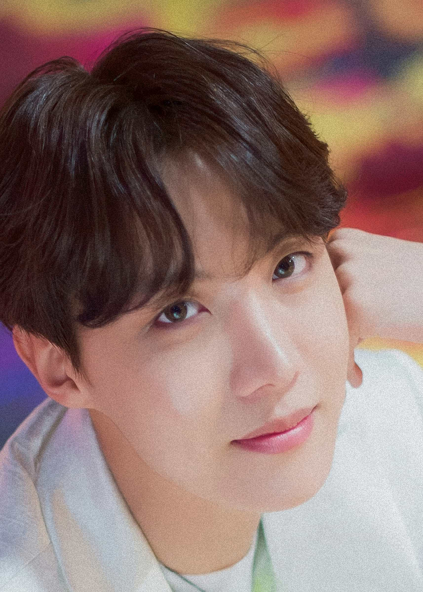 'Close-up portrait of J-Hope from BTS' Poster, picture, metal print ...