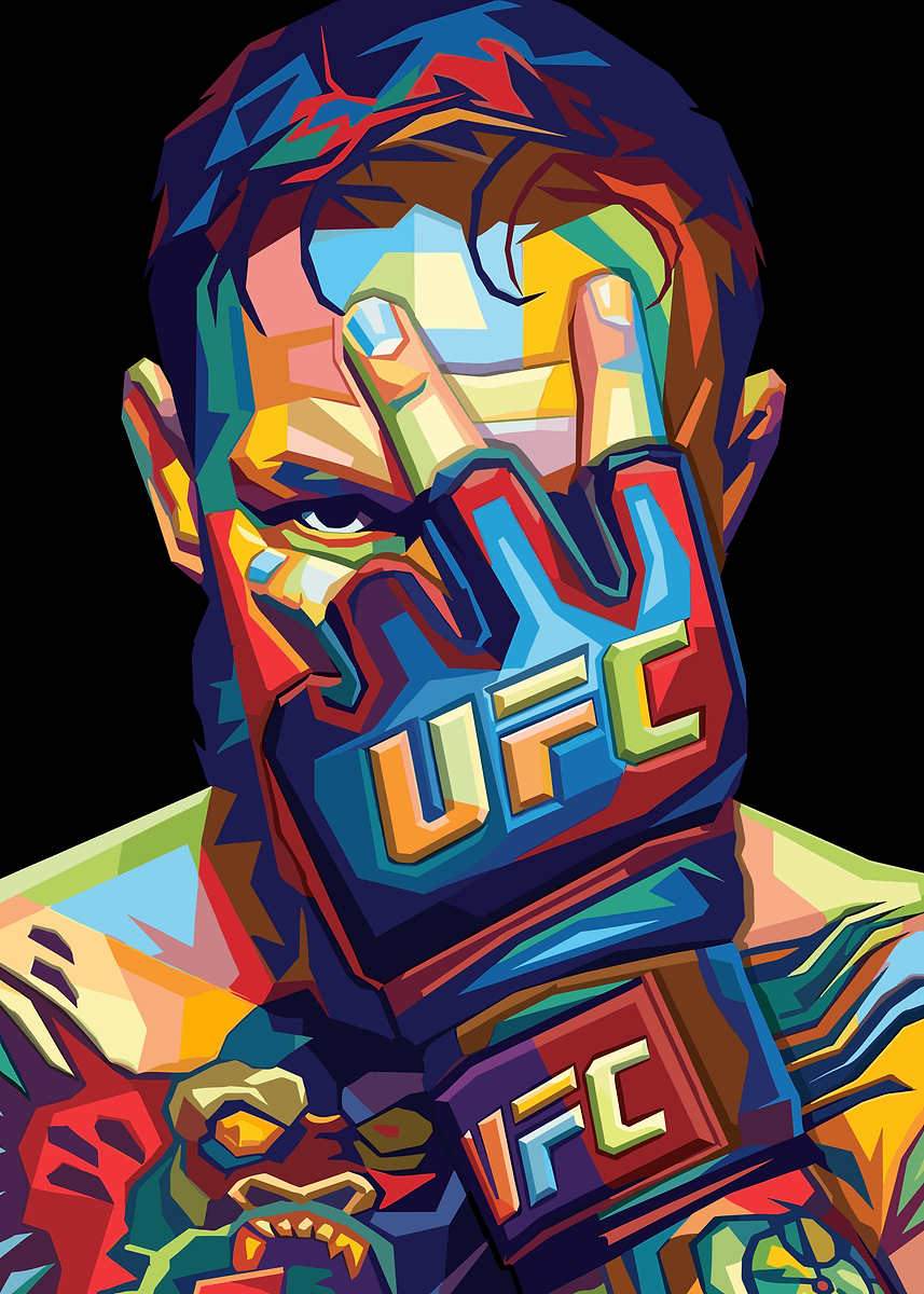 'UFC Fighter Pop Art Portrait' Poster, picture, metal print, paint by ...