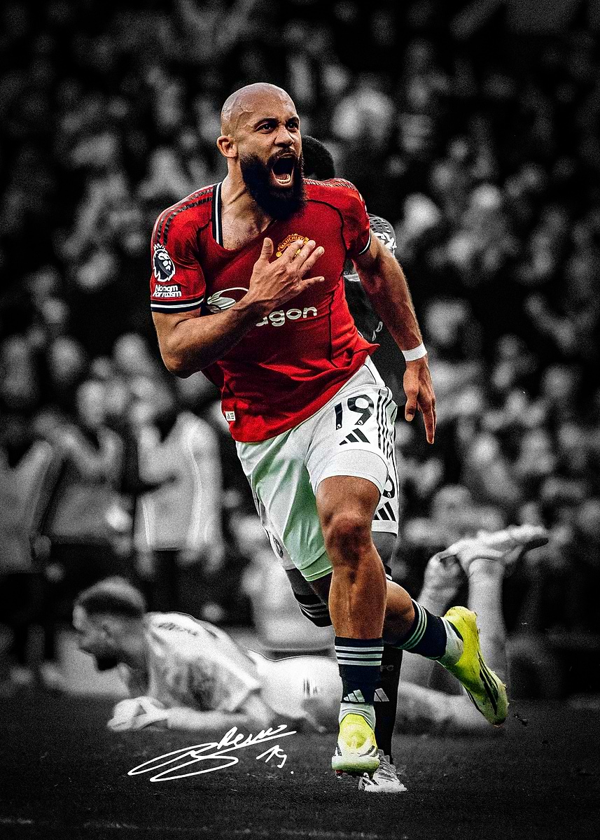 'Bryan Mbeumo Soccer Player Celebrating Goal' Poster, picture, metal ...