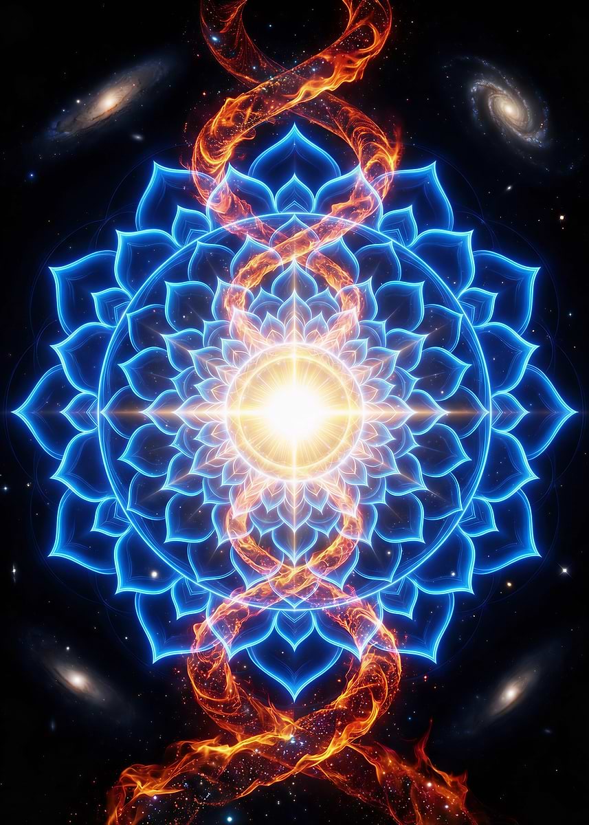 'Celestial Energy Core Mandala' Poster, picture, metal print, paint by ...