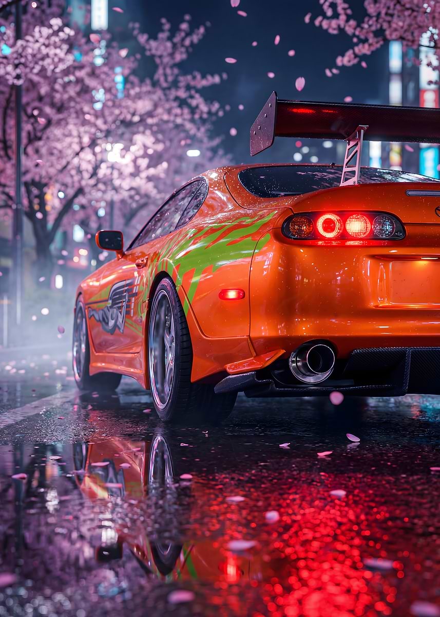 'Legend Supra Mk4 Cherry Blossoms' Poster, picture, metal print, paint ...