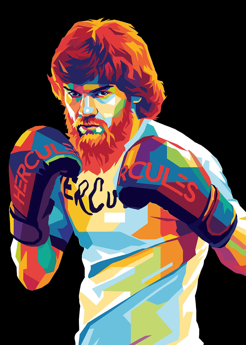 'Hercules Boxer Pop Art Portrait' Poster, picture, metal print, paint ...