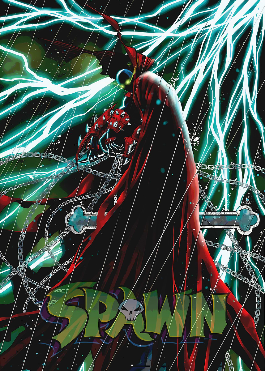 'Spawn in the Rain' Poster, picture, metal print, paint by aufbe ...