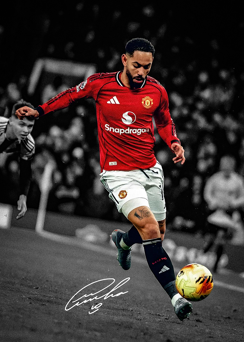 'Matheus Cunha Soccer player' Poster, picture, metal print, paint by ...