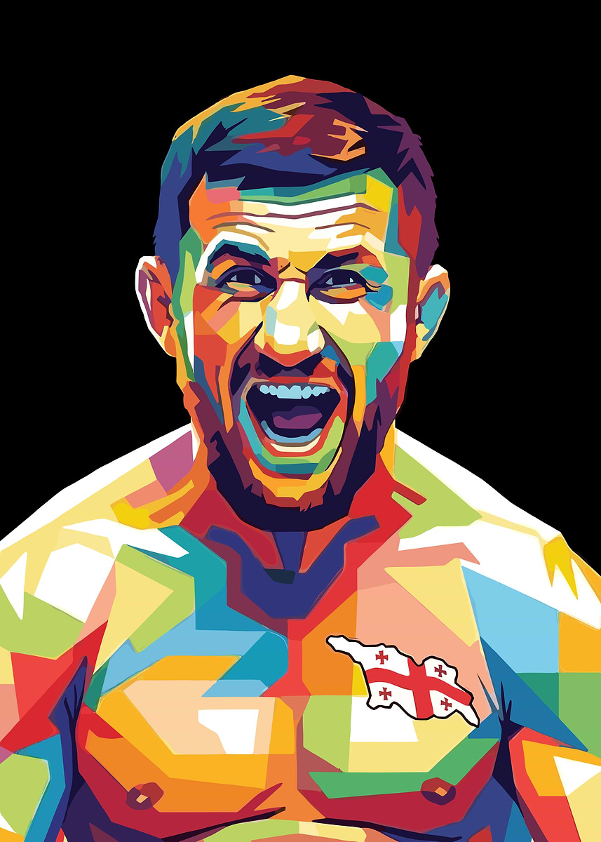'Merab Dvalishvili' Poster, picture, metal print, paint by Papa Giana ...