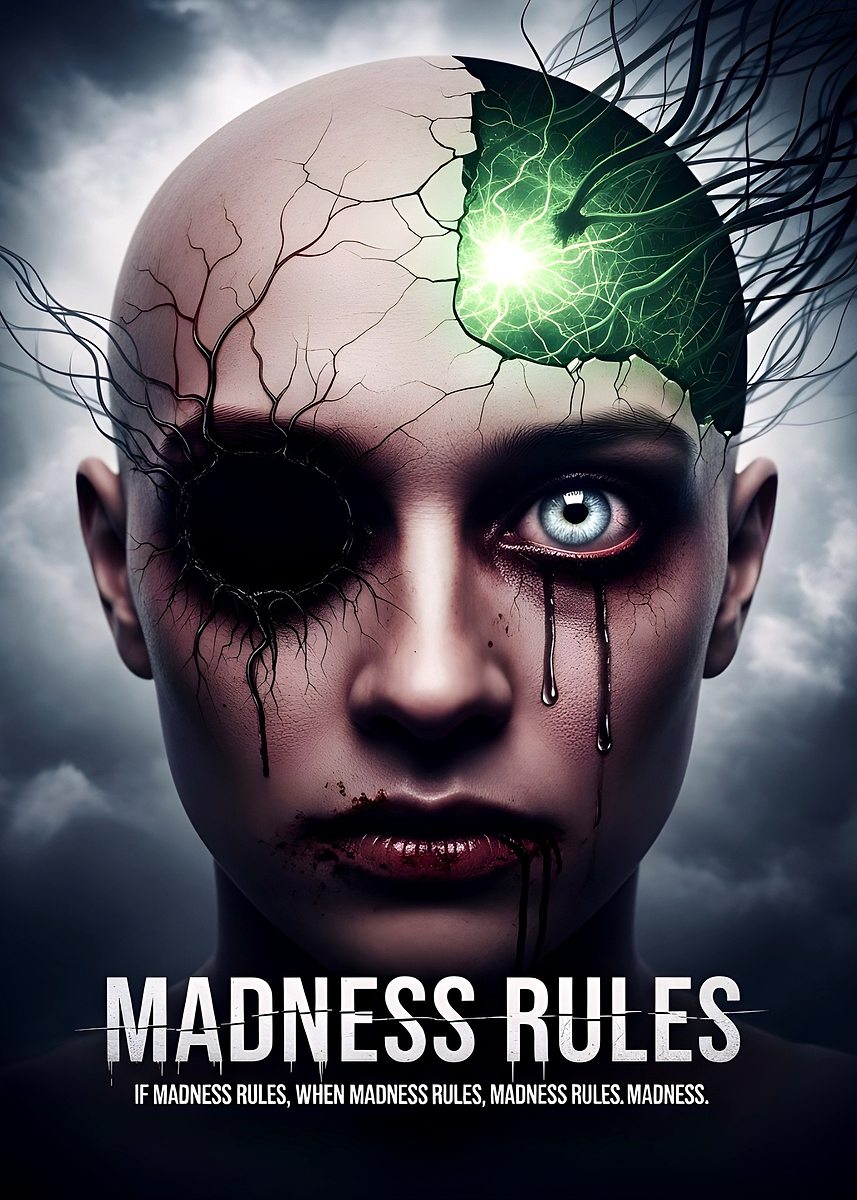 'Madness Rules: Portrait of Mental Decay' Poster, picture, metal print ...