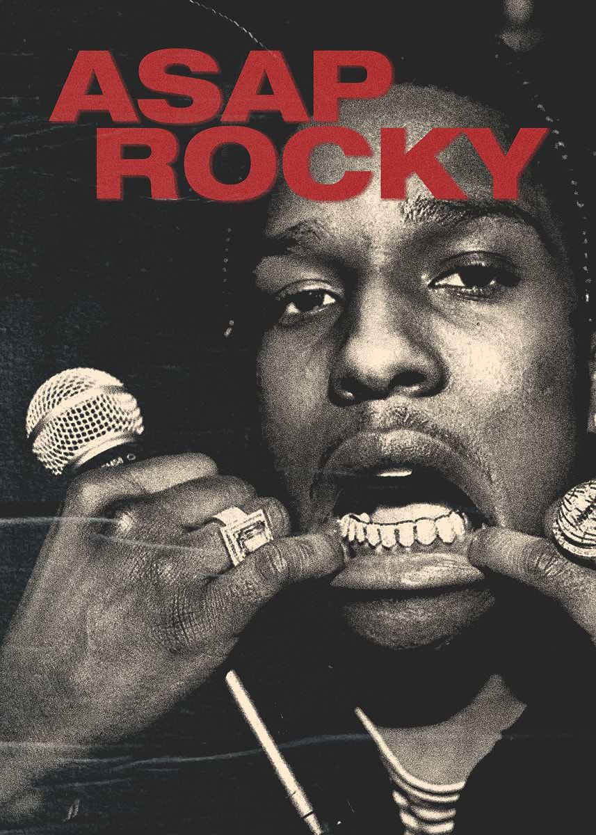 'ASAP Rocky' Poster, picture, metal print, paint by Nerdworld 1 | Displate